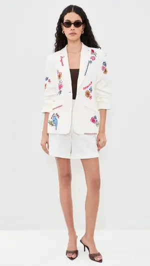 Cinq À Sept Embroidered Floral Blazer