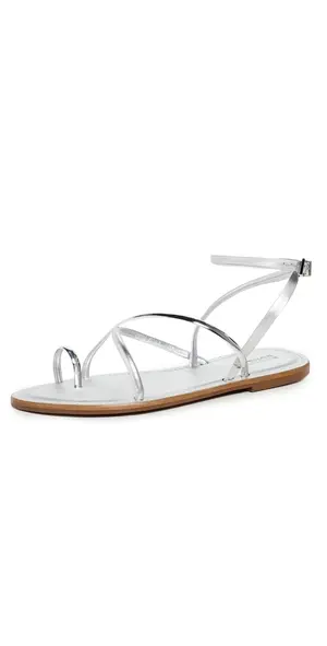 SCHUTZ Schutz Valeria Metallic Leather Sandals