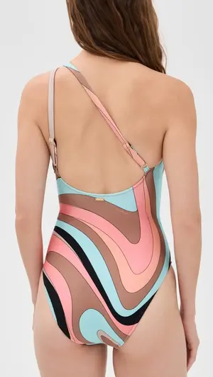L'Agence Abstract Print One-piece Swimsuit