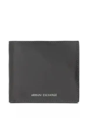 Armani Exchange Logo-lettering Bi-fold Wallet - Grey