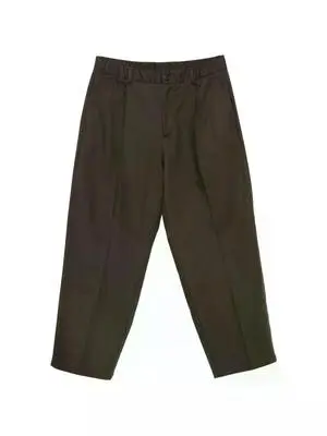 Herno Pleated Wide-leg Trousers In Dark