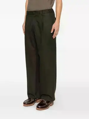 Herno Pleated Wide-leg Trousers In Dark