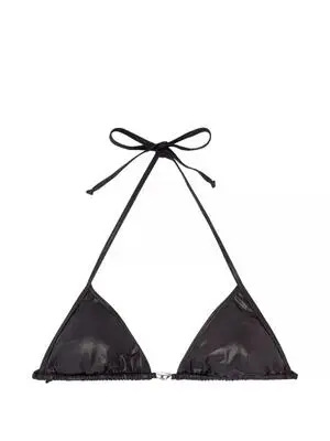 DIESEL® Foil-finish Bikini Top - Black