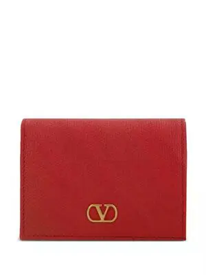 Valentino Garavani Vlogo Leather Wallet - Red
