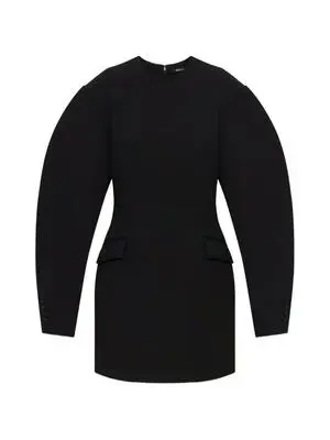 ROTATE BY BIRGER CHRISTENSEN Sculptural Sleeve Mini Dress