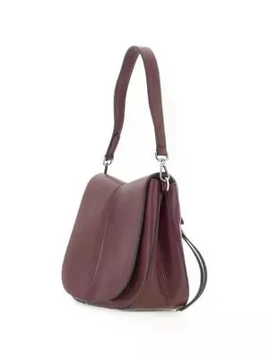 GIANNI CHIARINI Helena Round Leather Shoulder Bag - Red