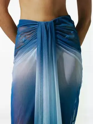 BAOBAB Nia Mesh Draped Maxi Skirt - Blue
