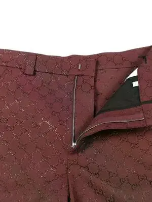 Gucci Crystal Gg Denim Shorts