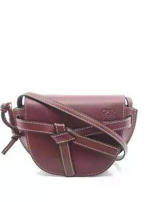 Loewe 2000s Mini Gate Leather Crossbody Bag - Red