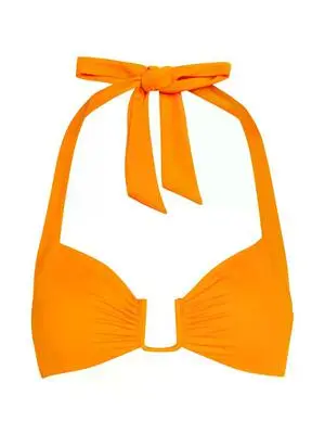 AWAY THAT DAY Ruched U-bar Bikini Top