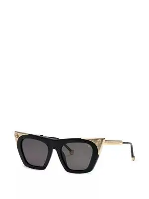 Philipp Plein Skull-embellished Cat-eye Sunglasses - Black