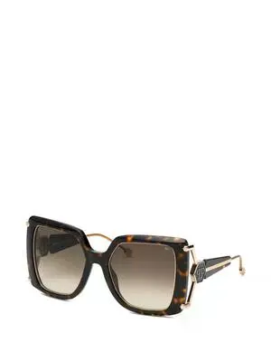 Philipp Plein Square Frame Sunglasses - Brown