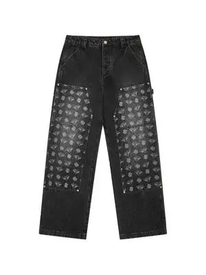 BILLIONAIRE BOYS CLUB Diamonds & Dollars Logo Carpenter Jeans
