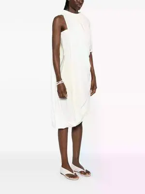Coperni Draped Smocked Midi Dress