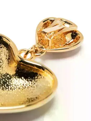 Moschino Heart Motif Drop Earrings