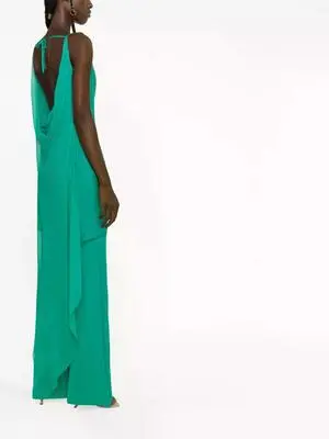 Alberta Ferretti Sleeveless High-low Layered Jumpsuit