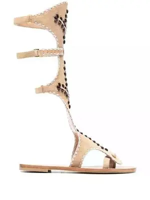 Alberta Ferretti Embellished Gladiator Sandals