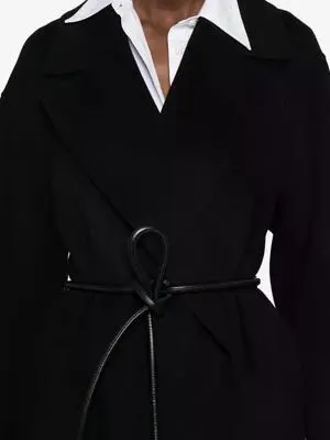 Sportmax Zannata Belted Notch-lapel Coat - Black