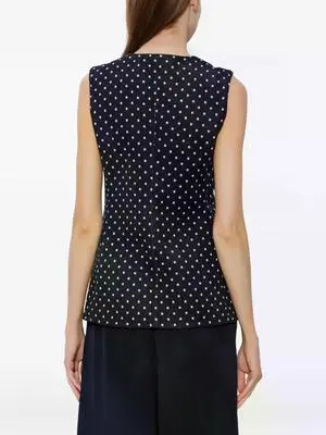 Max Mara Sleeveless Polka Dot Jacket