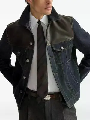 Brunello Cucinelli Paneled Four-pocket Denim Jacket