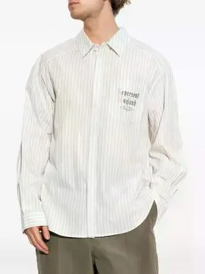 REPRESENT Striped Logo-print Shirt