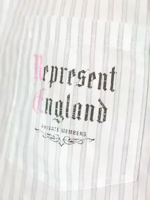 REPRESENT Striped Logo-print Shirt