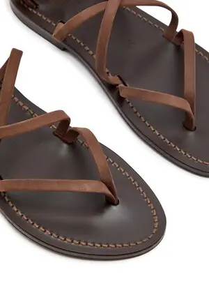 K.JACQUES Epicure Leather Sandals - Brown