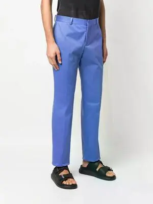 Moschino Embroidered Stretch Cotton Tailored Trousers