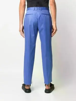 Moschino Embroidered Stretch Cotton Tailored Trousers