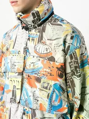 Moschino Graphic Print Hooded Jacket
