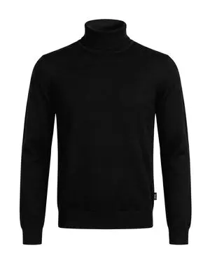 Iceberg Turtleneck Cotton Elastane Pullover - Black