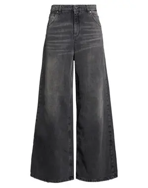 Blumarine Wide-leg Faded Denim Jeans