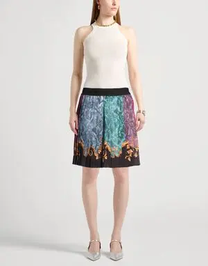 Versace Pleated Snakeskin-print Mini Skirt