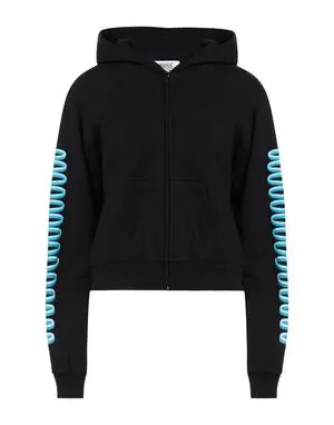 MAISIE WILEN French Terry Zip-up Hoodie With Printed Sleeves