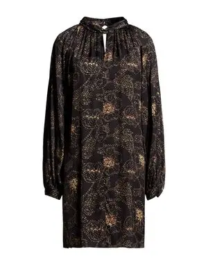 OTTOD'AME Floral-print Long Sleeve Mini Dress