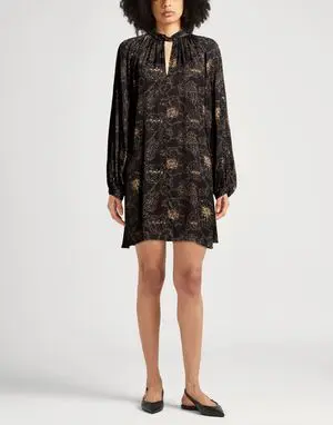 OTTOD'AME Floral-print Long Sleeve Mini Dress