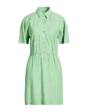 COMPAGNIA ITALIANA Linen & Cotton Mini Shirt Dress - Green