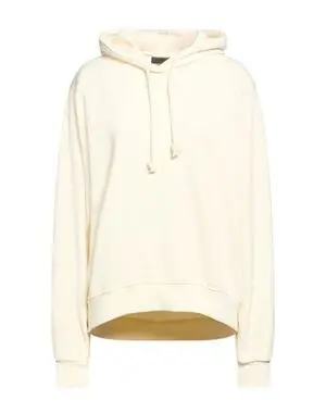 DISCLAIMER Cotton French Terry Hoodie With Appliqués And Crystals Cream