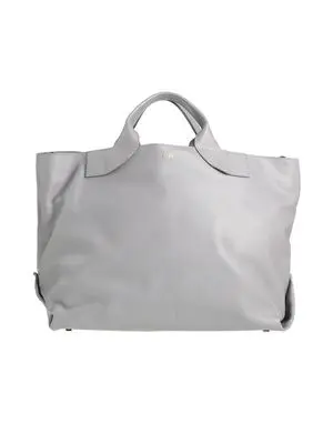 N°21 Maxi Shopper Bag In Pebbled Leather - Grey