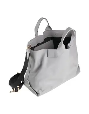 N°21 Maxi Shopper Bag In Pebbled Leather - Grey