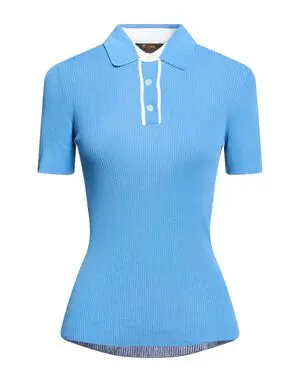MOORER Viscose Cotton Ribbed Knit Polo Shirt