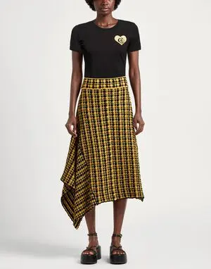Just Cavalli Cotton Elastane T-shirt With Metallic Heart Detail - Black