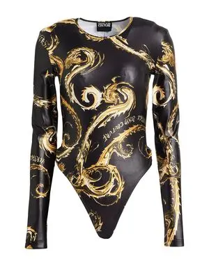 Versace Long Sleeve Printed Bodysuit