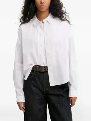 Marc O'polo Vertical Stripe Long Sleeve Shirt - Pink