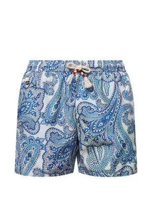 MC2 SAINT BARTH Paisley Print Swim Shorts - White
