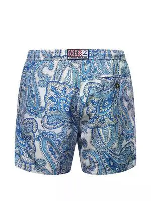MC2 SAINT BARTH Paisley Print Swim Shorts - White