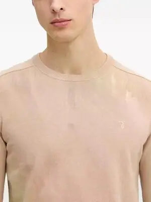 TRUSSARDI Logo Embroidered Crew Neck Sweater