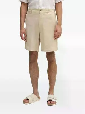TRUSSARDI Logo Embroidered Shorts - Neutrals