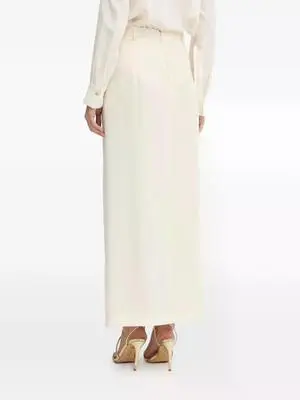 SIMONA CORSELLINI Belted Front-slit Long Skirt