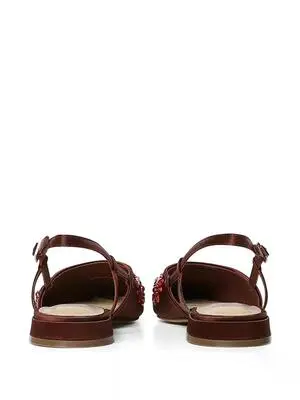 V°73 Kayla Floral Appliqué Flat Pumps